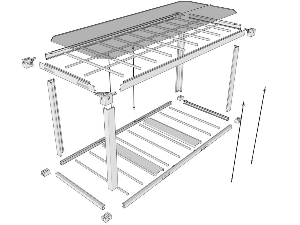 Steel frame and steel components modular buildings, cabins, house and ...