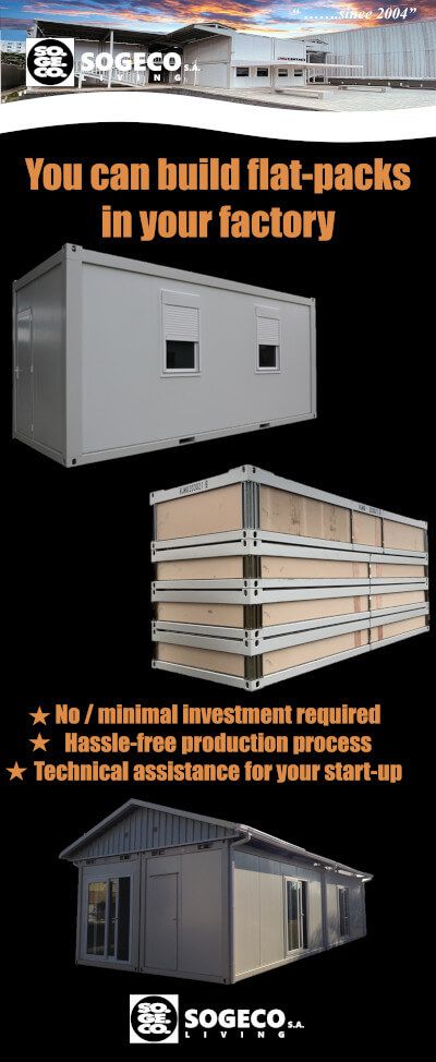 Modular buildings, cabins, house and office containers - Sogeco Living SA