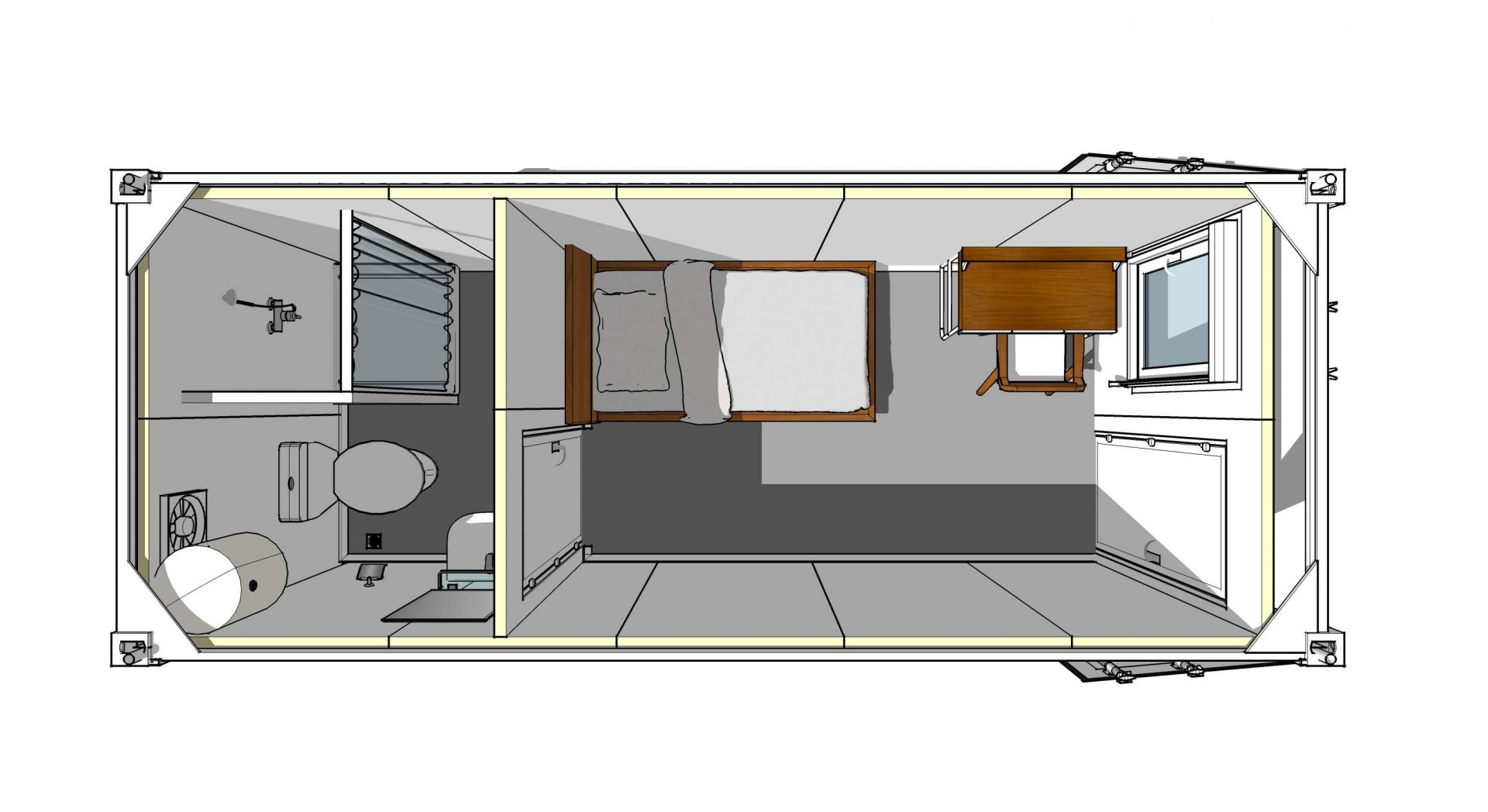 ISO maritime container conversion and modification, quick assembly ...